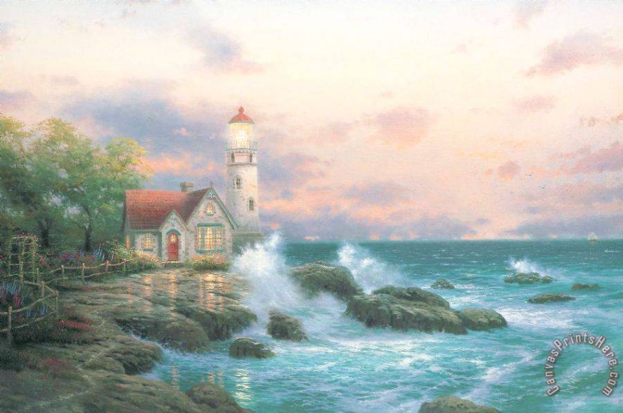 Thomas Kinkade Beacon of Hope Art Print for sale - CanvasPrintsHere.com
