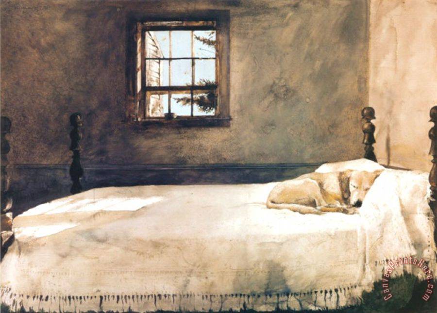 andrew wyeth Master Bedroom Art Print for sale - CanvasPrintsHere.com