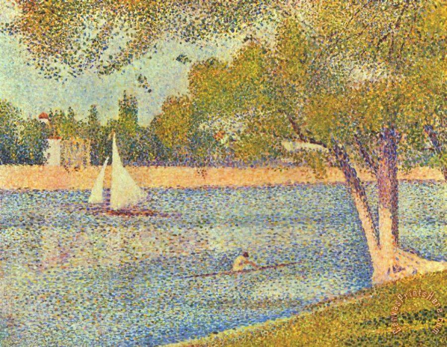 Georges Seurat The River Seine at La Grande Jatte 1888 Art Print for ...