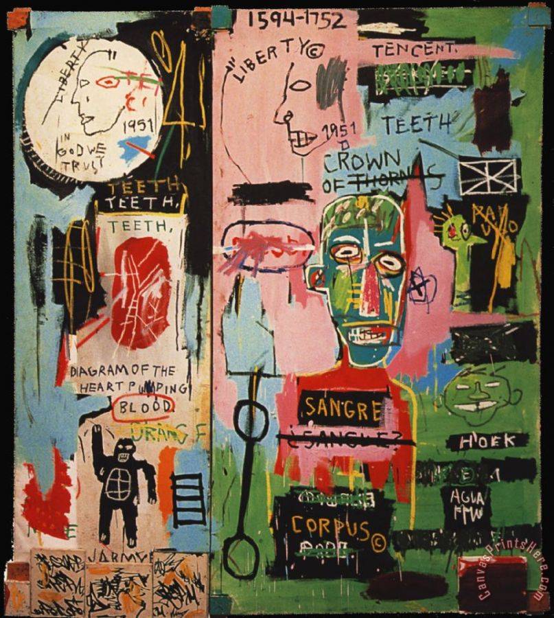 Jean-michel Basquiat In Italian Framed Print for sale ...