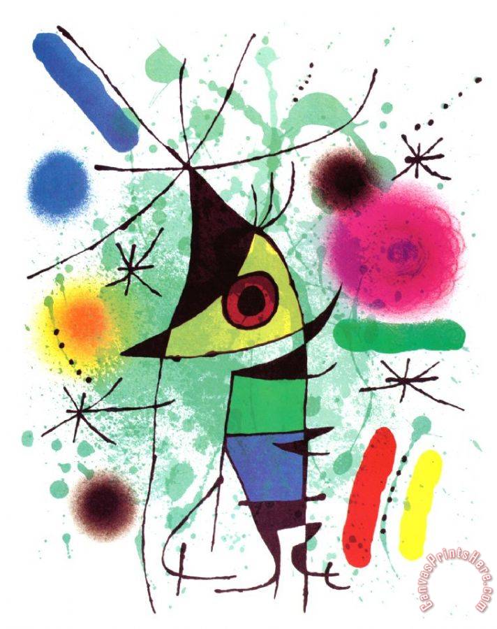 Joan Miro The Singing Fish Art Print for sale - CanvasPrintsHere.com