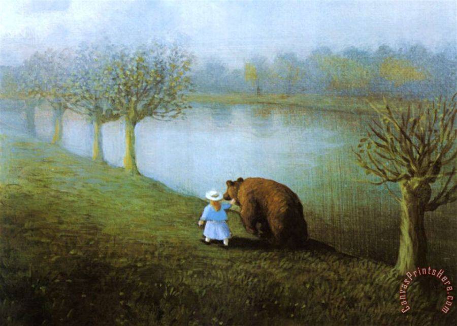 Michael Sowa Bear Art Print for sale - CanvasPrintsHere.com