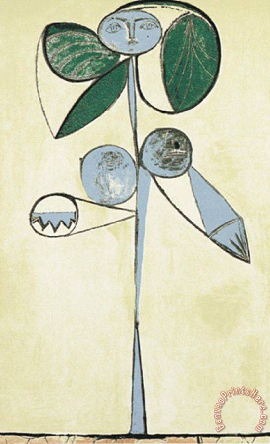 Pablo Picasso Donna Fiore 1946 Art Print for sale - CanvasPrintsHere.com