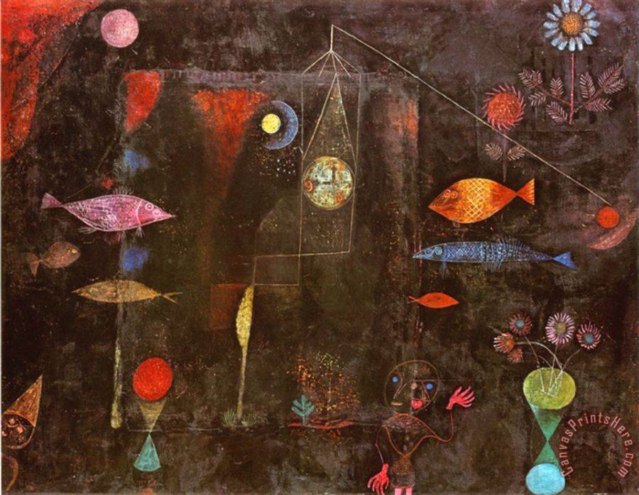 Paul Klee Fish Magic Art Print for sale - CanvasPrintsHere.com