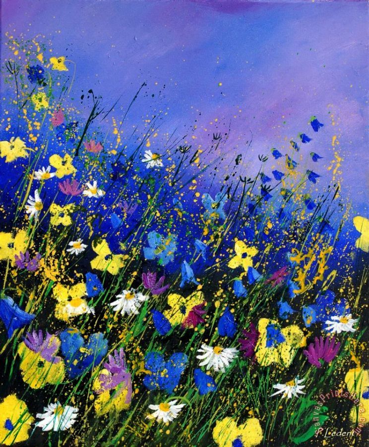 Pol Ledent Wild flowers 560908 Art Print for sale - CanvasPrintsHere.com